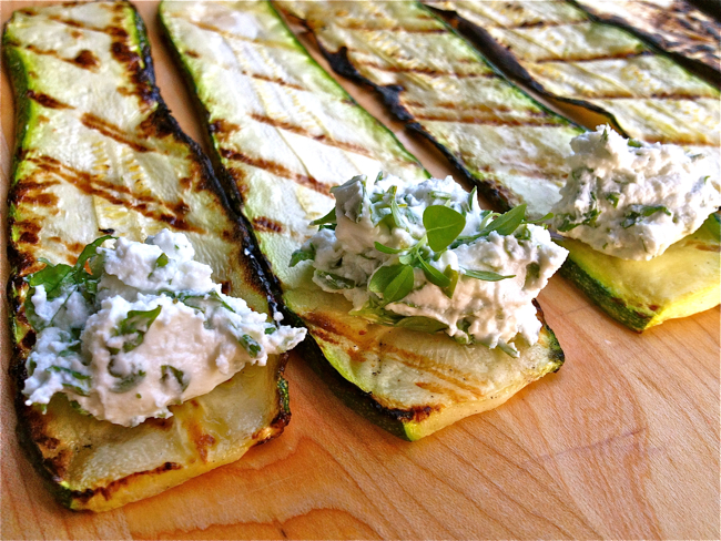Try Me Tonight: Grilled Zucchini Spirals with Fresh Herbs & Goat Cheese