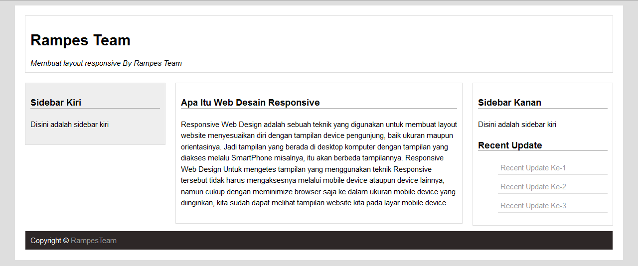 Cara Membuat Desain Web Responsive Sederhana - Rampes Team