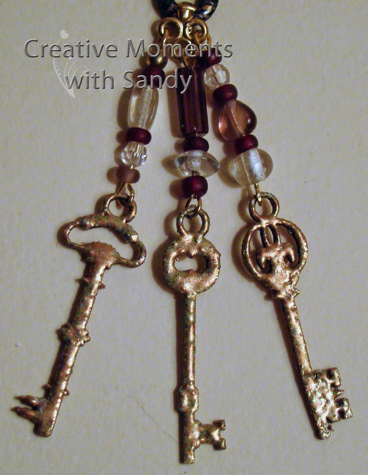 Creative Moments With Sandy: Piccolo Vintage Lock and Keys Necklace