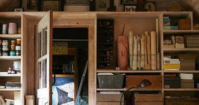 Content in a Cottage: Vintage Attic Storage Idea