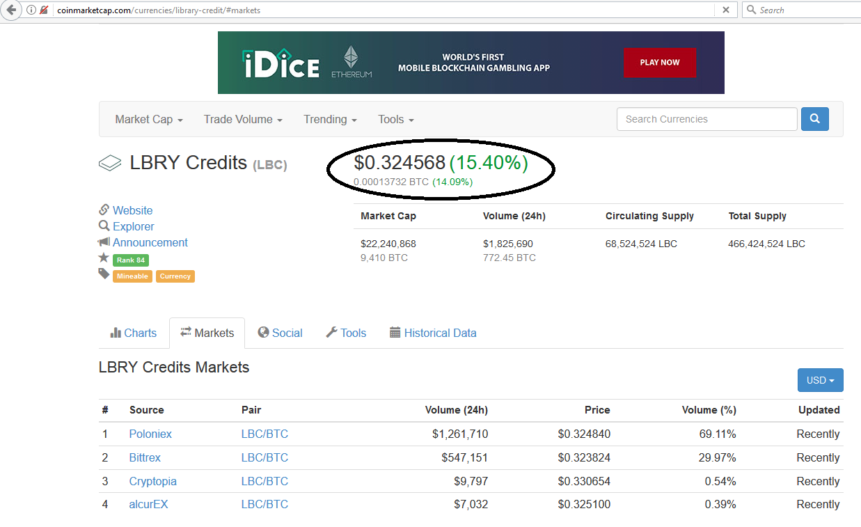 BITCOIN INDONESIA 2: HARGA COIN BCC, LBRY, DAN CLAM HARI INI (13-07-2017)