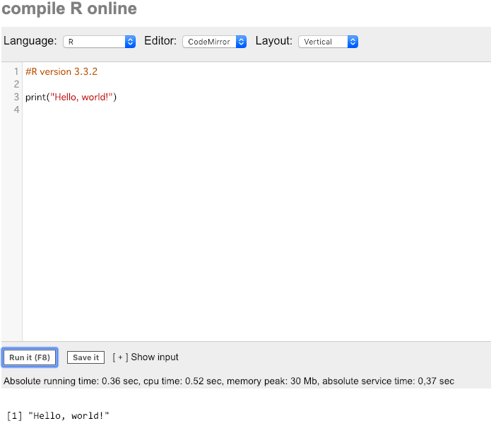ブラウザ上でRプログラミング（R online、Rオンラインを使う方法）|Monte Carlo Note