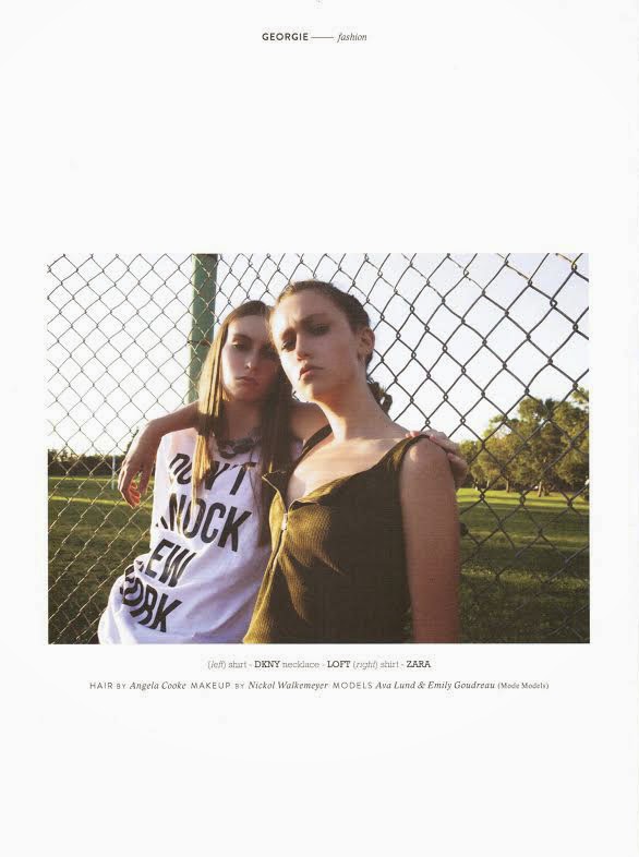 mode models blog: Emily and Ava Lund in Georgie Magazine by Tina Chang!