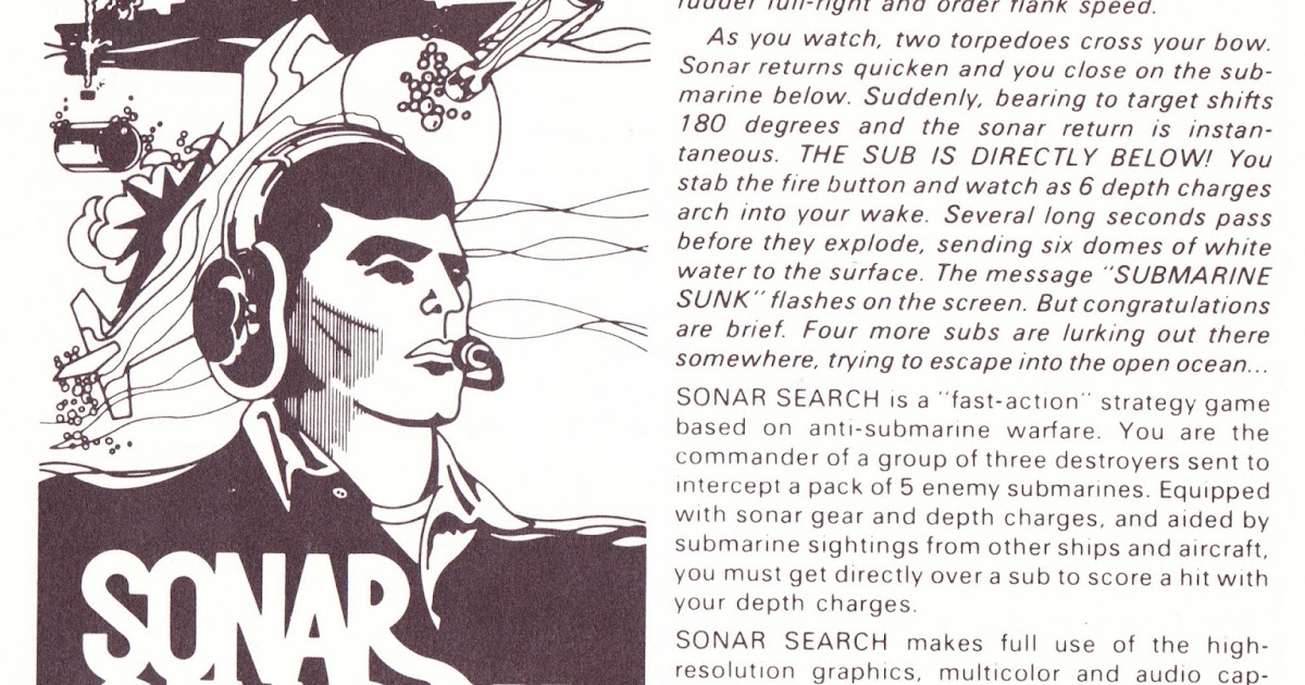 Papergreat: 1980s computer game: Sonar Search