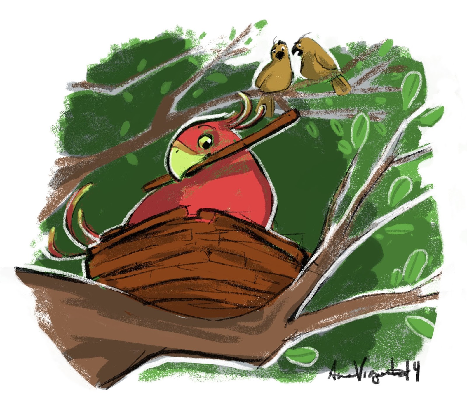 The Art of Anna Vigorito: Mental Health & Mythical Beasts -- Cinnamon Bird