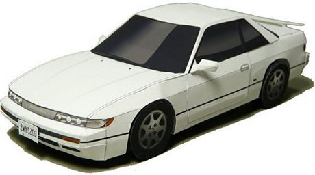 Nissan Silvia K's (S13) Paper Model | Paperized Crafts