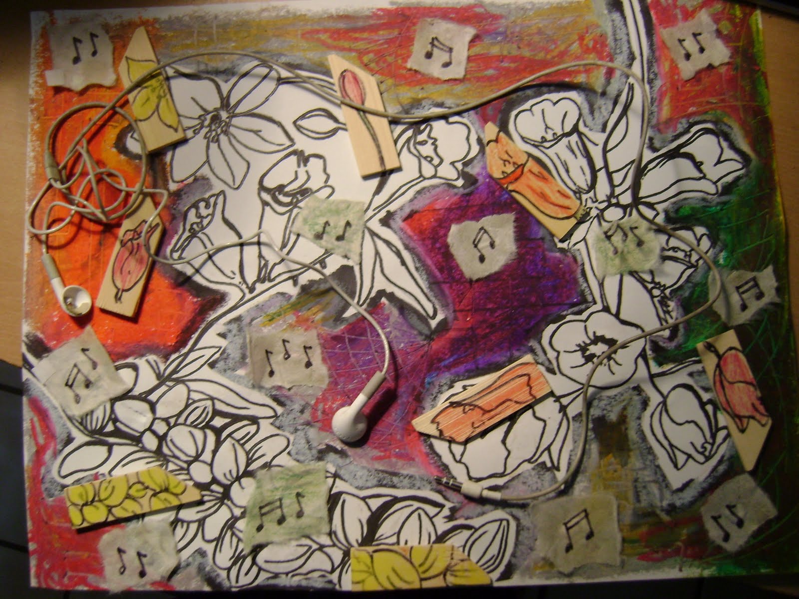 Collaborative Art Practices: Rework of Jessica drawing & 3 items ...