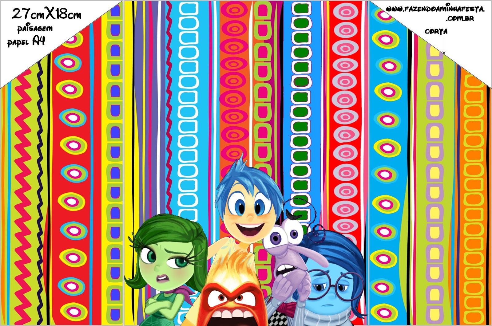 Birthday of Inside Out Party: Free Printable Invitations. - Oh My ...