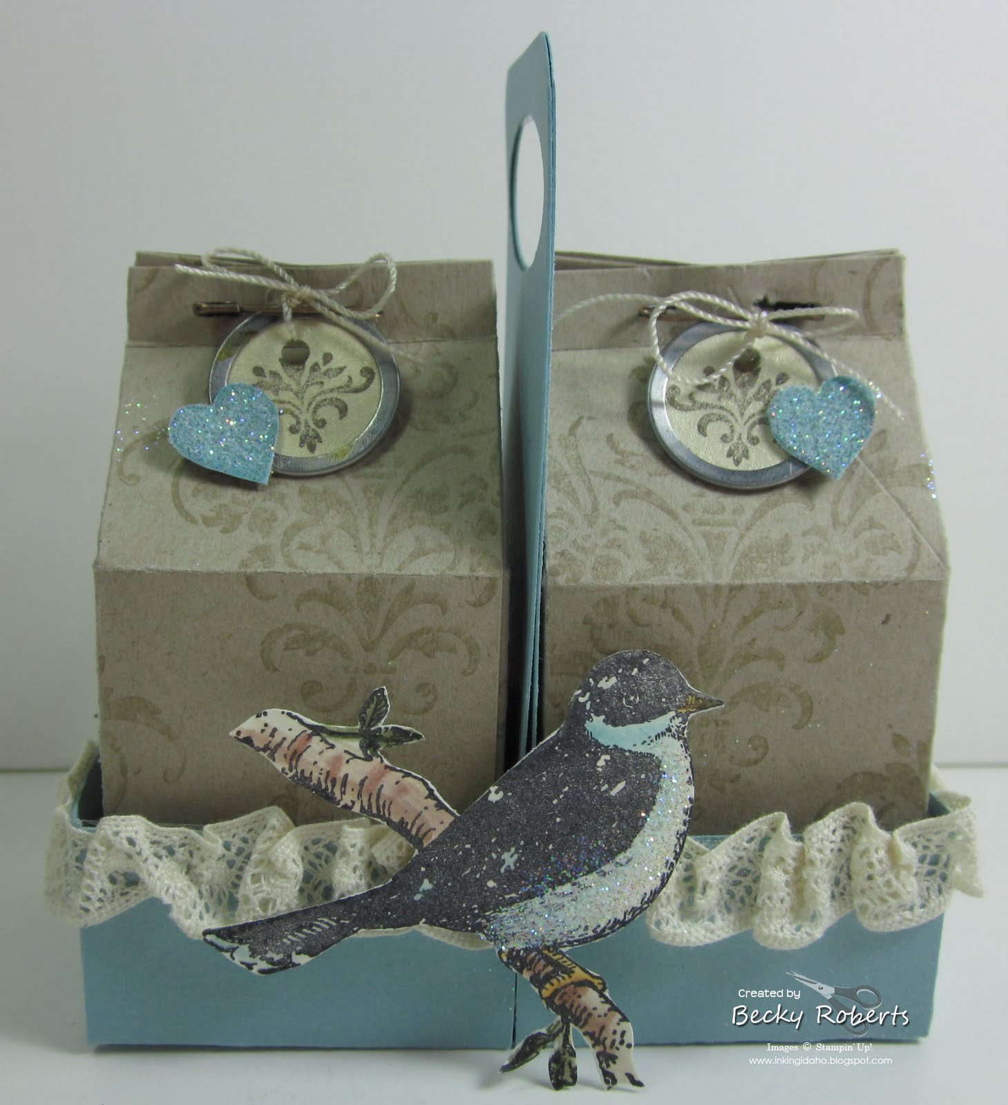 Inking Idaho: Double Mini Milk Carton Tutorial