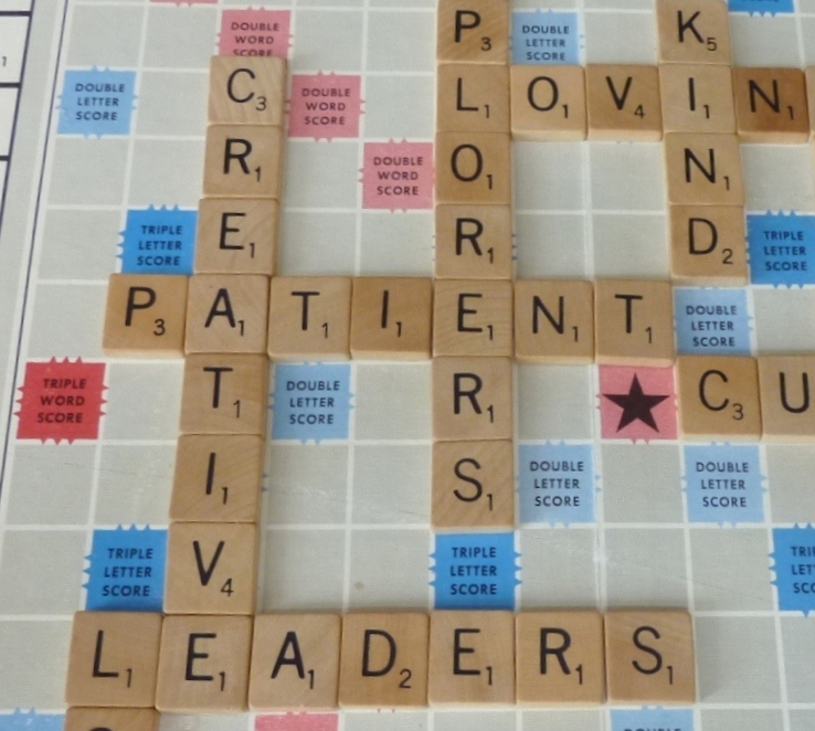 born again creations: 39. Family Values on Scrabble Board