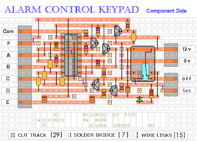 4-Digit Alarm Control Keypad | Electronic Circuit Diagrams & Schematics