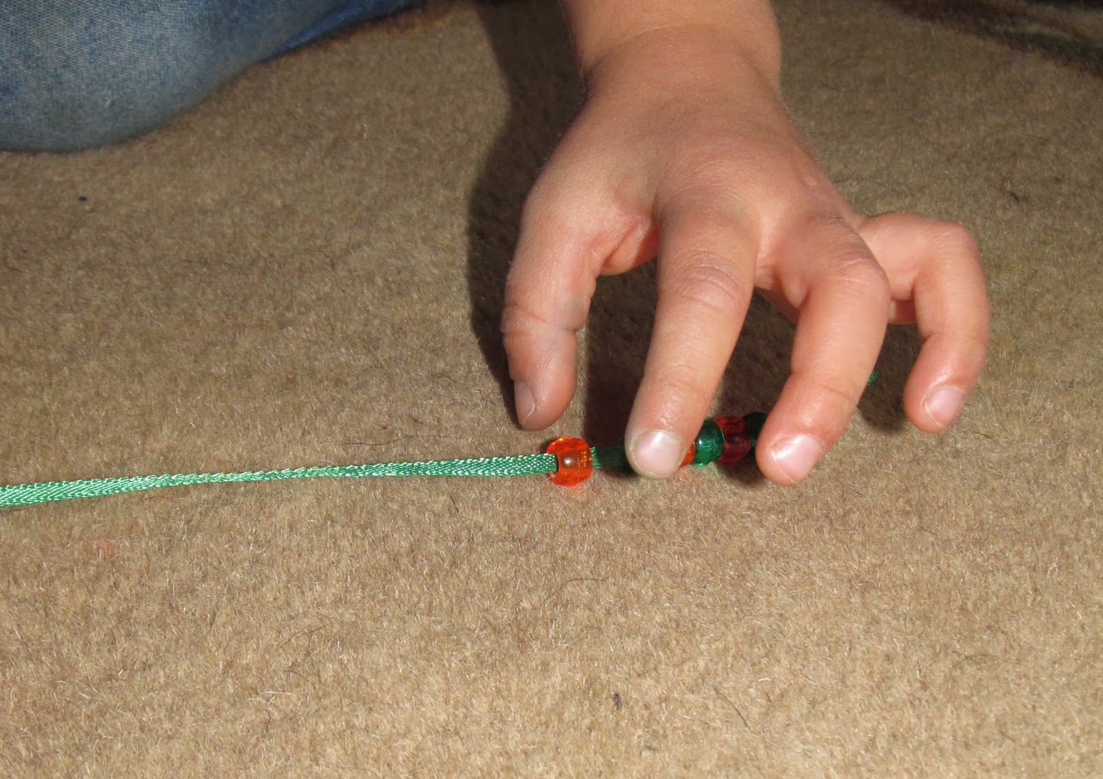 Kitchen Floor Crafts: Building Math Skills with Beading