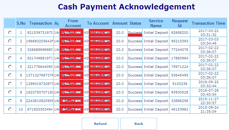 Time Out Transaction Enquiry : SBI Kiosk Banking Option