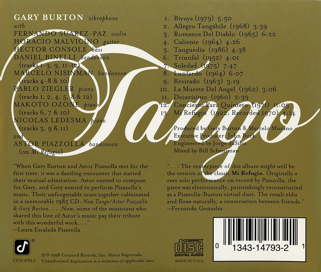 makdelart - classique: Piazzolla - Astor Piazzolla Reunion. A Tango ...