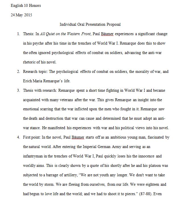 Wilson's Class: What an IOP outline might look like