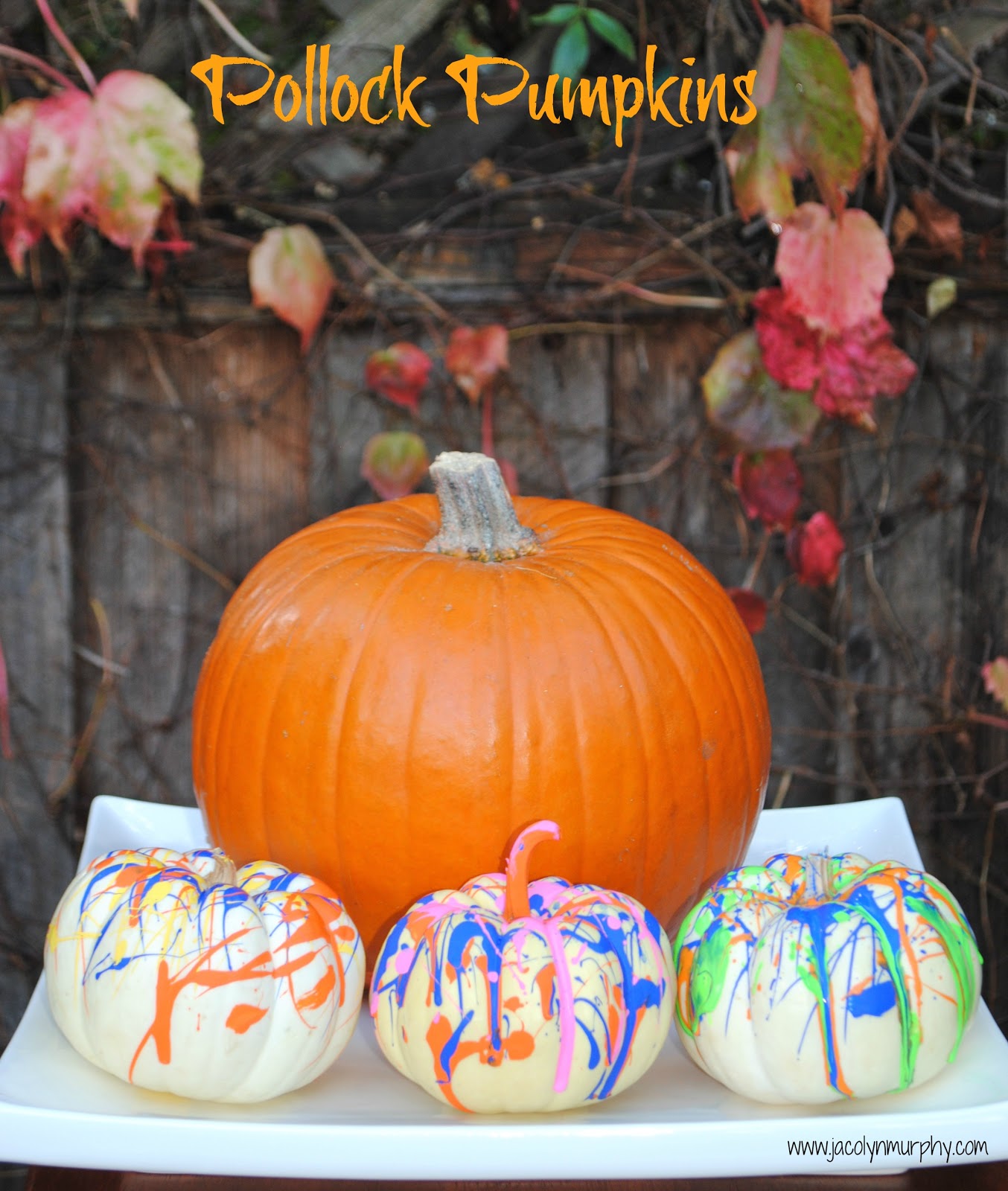 Jac o' lyn Murphy: Pollock Pumpkins...Our Artsy Halloween Part 2