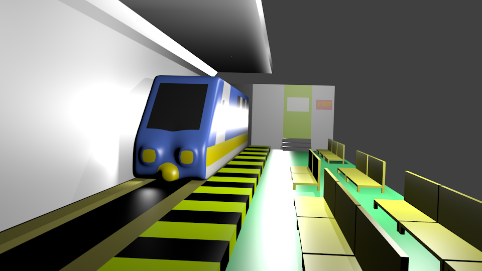 membuat model 3D Stasiun Kereta Api Beserta Kereta Apinya ~ My Project