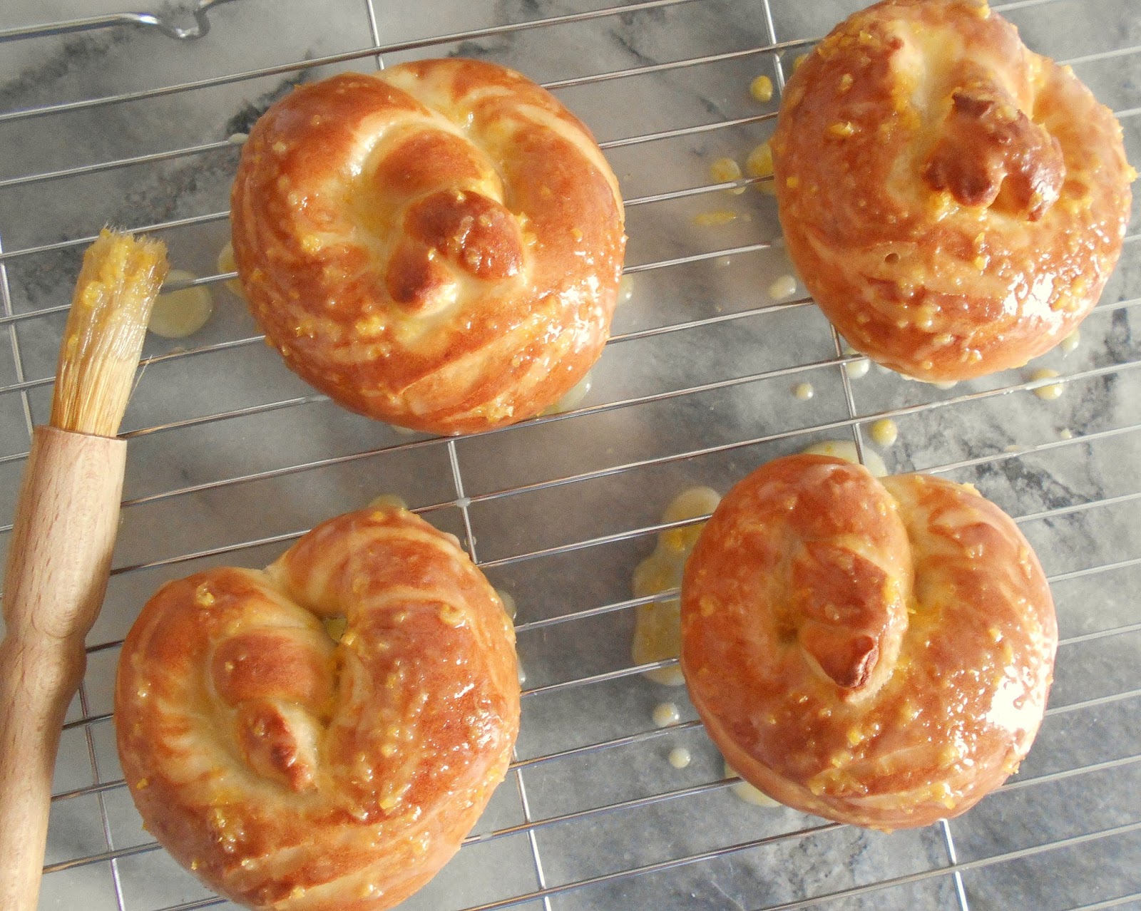 Lemon Glazed Pretzels