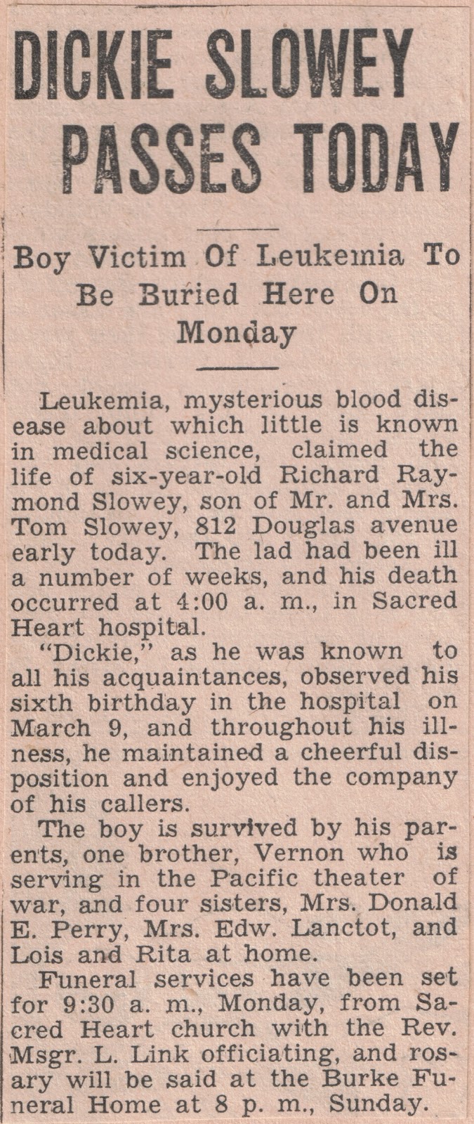 Are My Roots Showing?: Sentimental Sunday - Richard Raymond Slowey