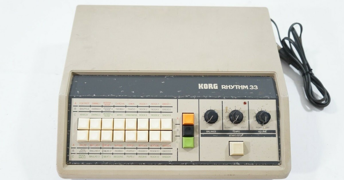 MATRIXSYNTH: KORG KR-33 Vintage Analog Rhythm Box Drum Machine SN 268686