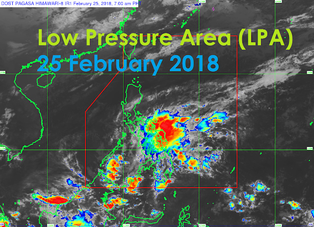 PAGASA: Low Pressure Area (LPA) as of February 25, 2018. - PH Trending