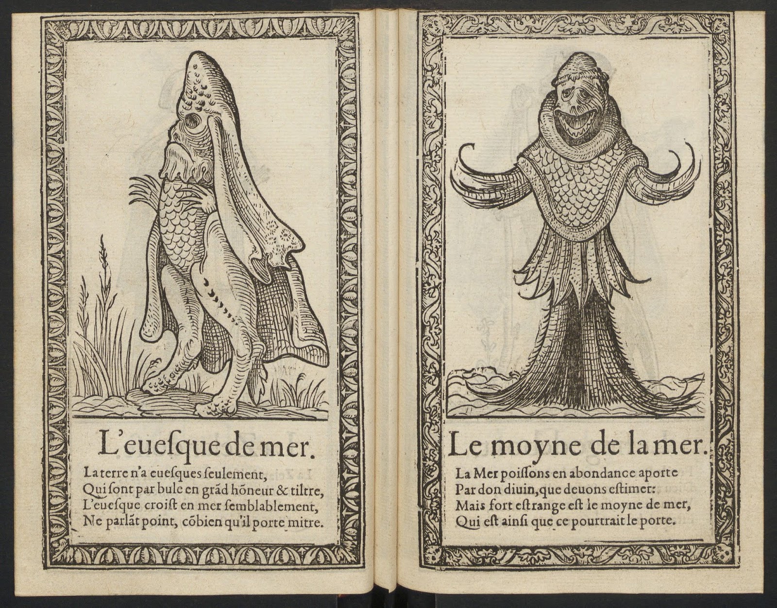 François Desprez: The sea-bishop and sea-monk (1564)