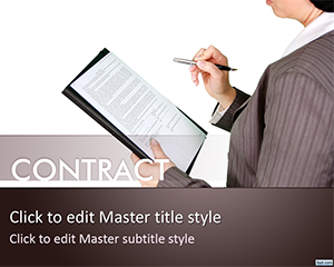 Business Contract PowerPoint Template - Free download design graphic