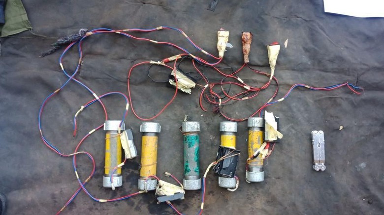 Penampakan Bom Rakitan yang Meledak di Rusunawa Sidoarjo