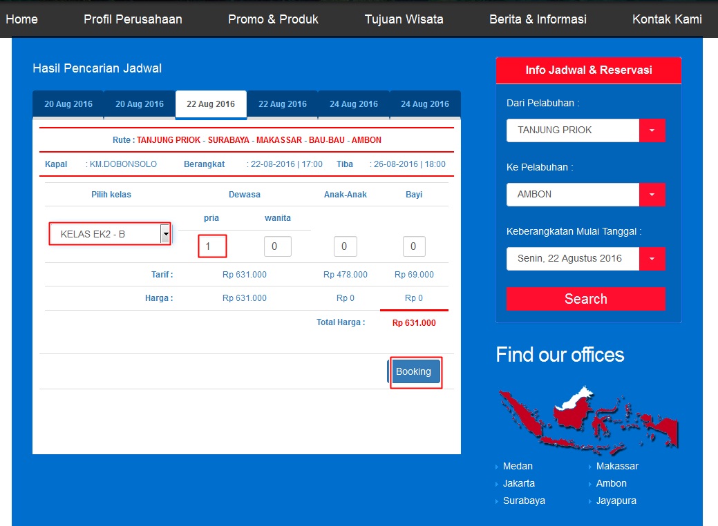 cara pembelian tiket kapal laut