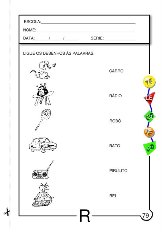 ENSINANDO E APRENDENDO COM A PROFª ANA ALICE: ATIVIDADES COM A LETRA R