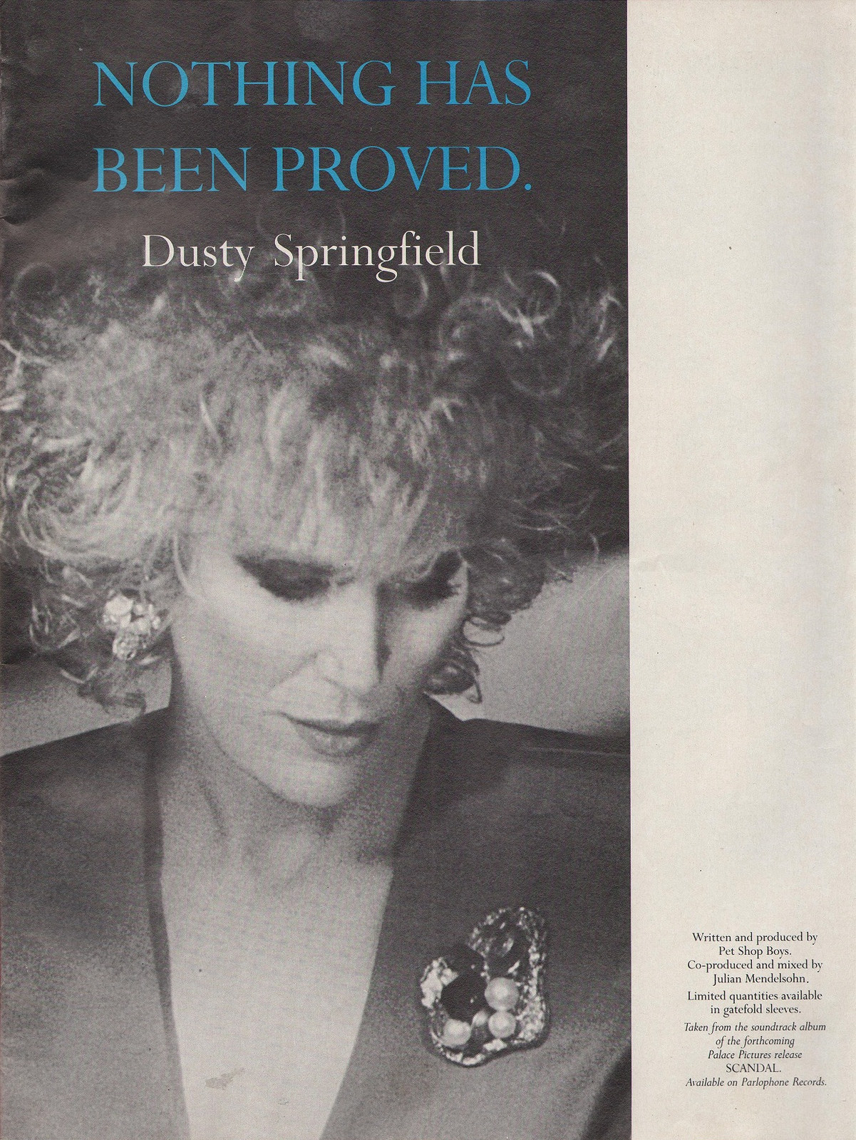 Top Of The Pop Culture 80s: Dusty Springfiled - Nothing Has Been Proved ...