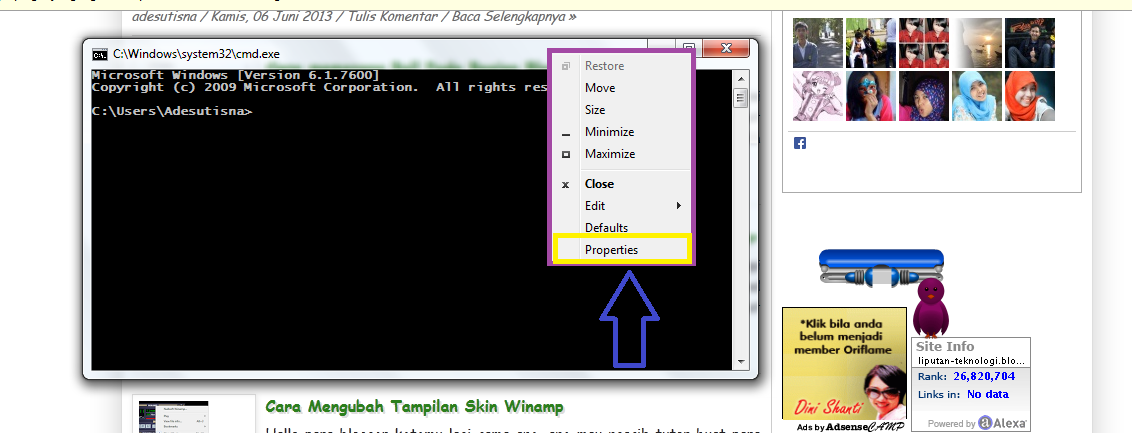 Memperindah Tampilan Command Prompt (cmd) | Blog Mang Ade