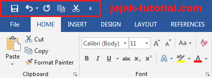 Cara Menambahkan Quick Access Toolbar di MS Word - Jejak Tutorial