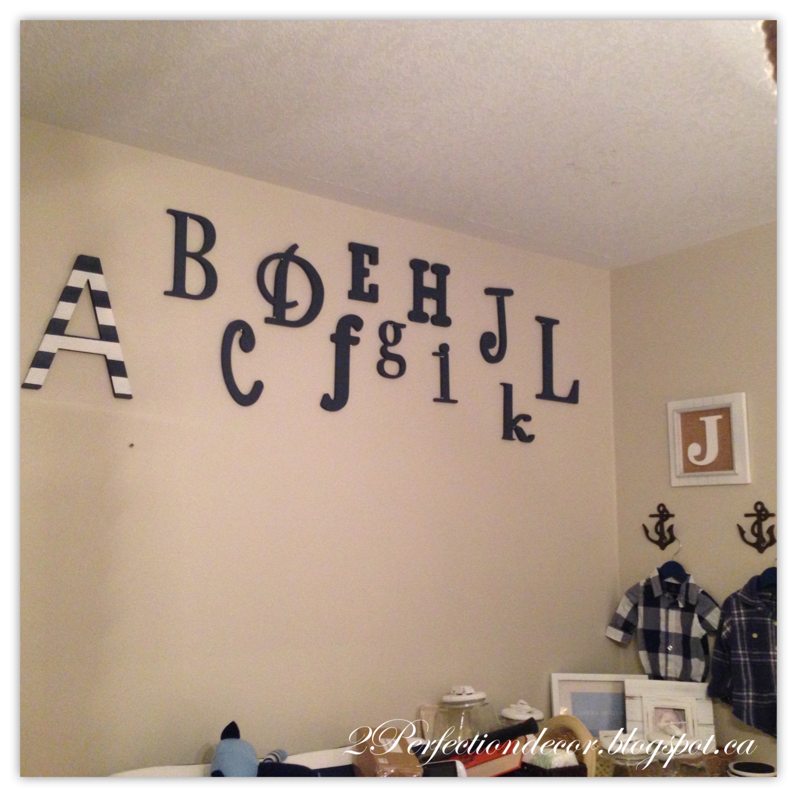 2Perfection Decor: Wooden Alphabet Nursery Wall
