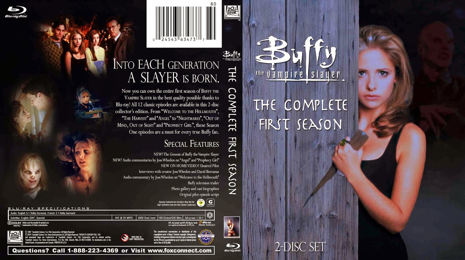 Judge it by its cover: Buffy: The Complete First Season on Blu-ray and DVD!