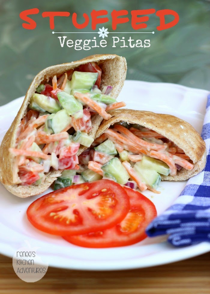 Stuffed Veggie Pitas | Renee's Kitchen Adventures