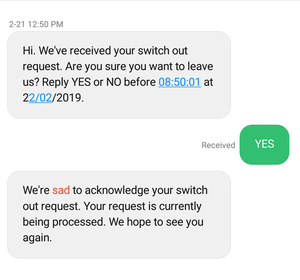 One Step: Port out from Webe (Unifi Mobile)