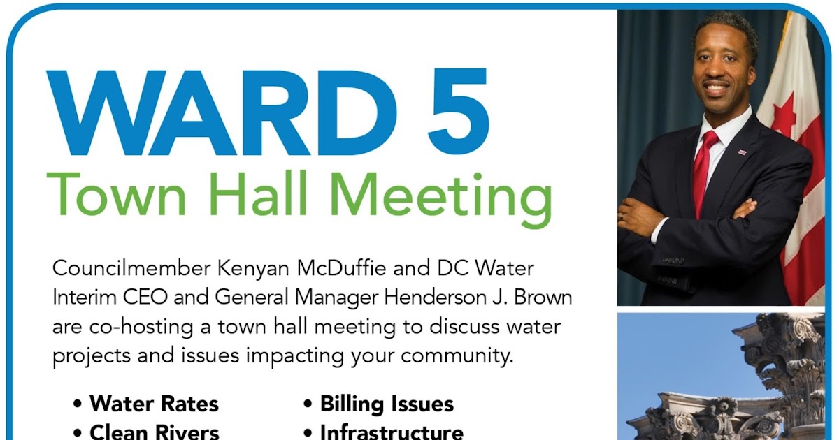 bloomingdale: tonight: DC Water Ward 5 Town Hall