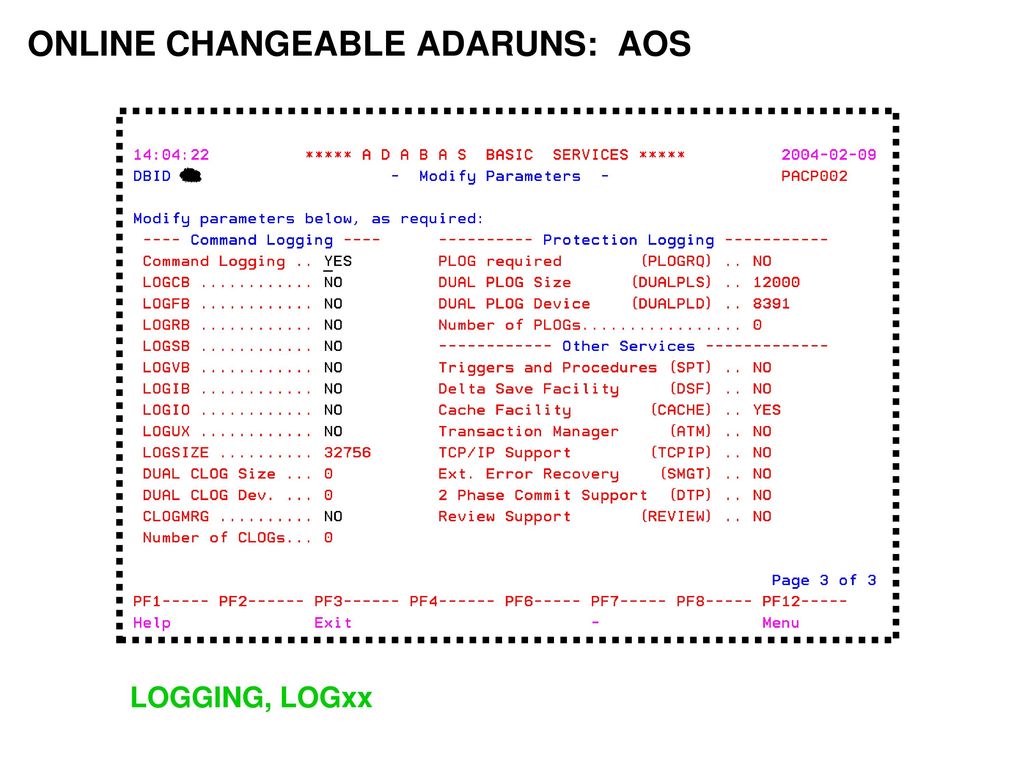 Parametro ADARUN Adabas ~ Adabas Mainframe
