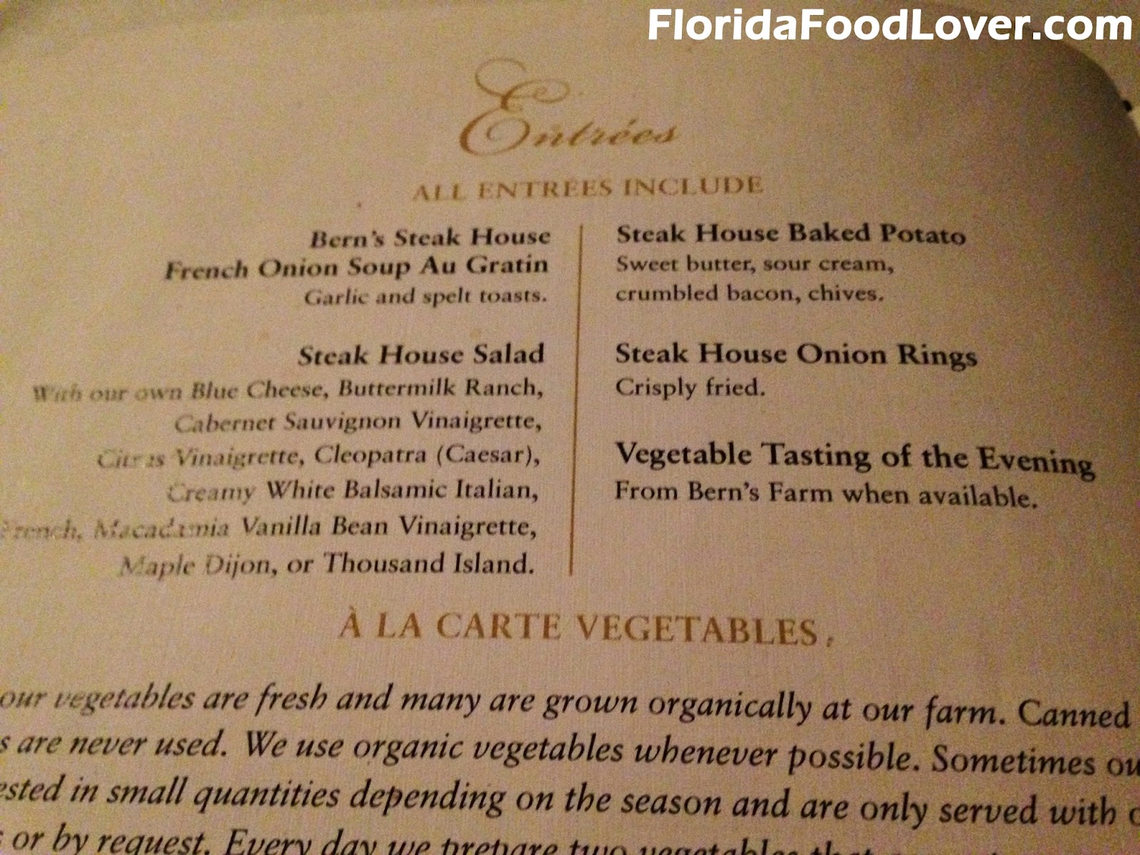 Florida Food Lover: Bern’s Steak House – Tampa, FL