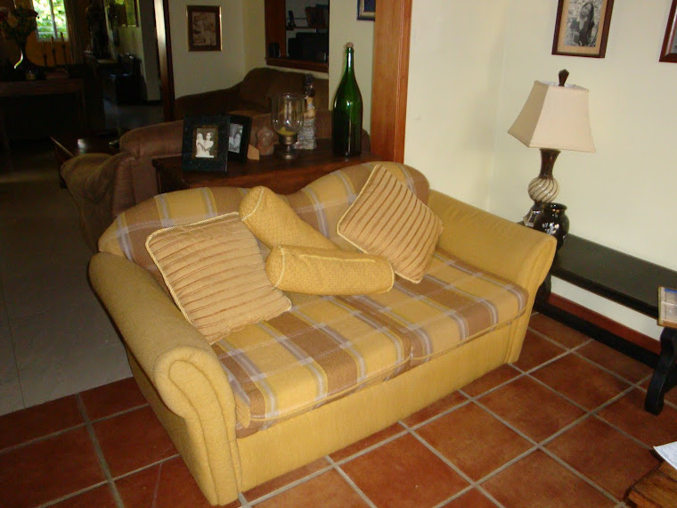 MUEBLES USADOS 2011: Juego de Sofa Color amarillo Ocre.