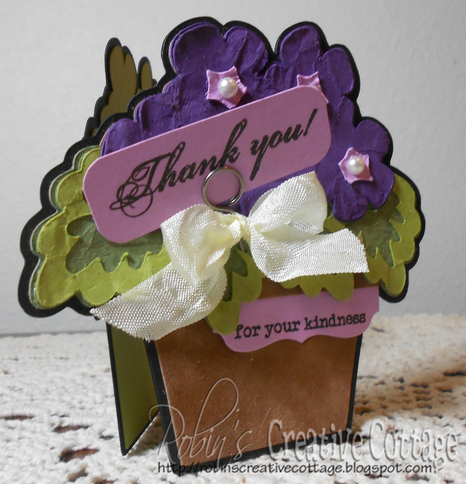 Robin's Creative Cottage: Flower Pot Thank You Card -Freshly Picked ...