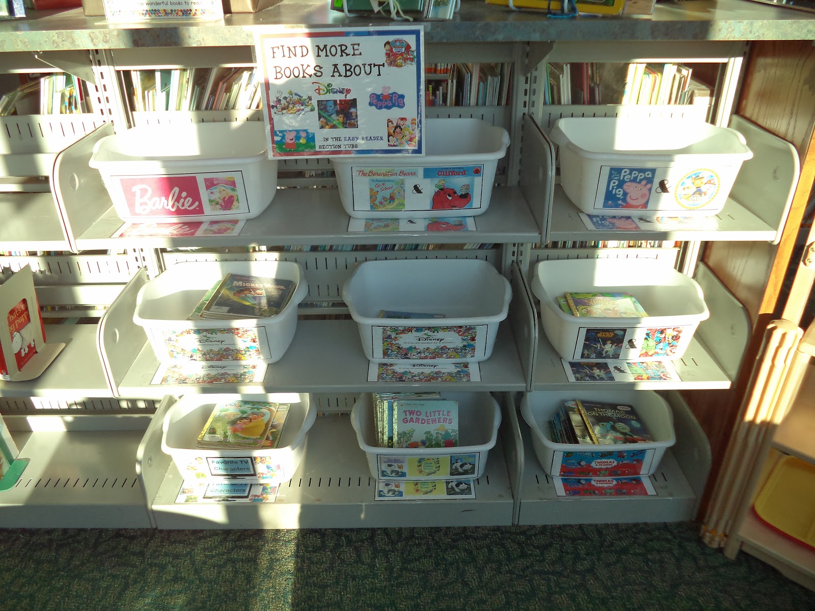 Jean Little Library: Play area, tub books, board books
