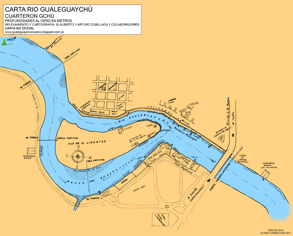 GUALEGUAYCHU NAUTICO: CARTA NAUTICA DEL RIO GUALEGUAYCHU