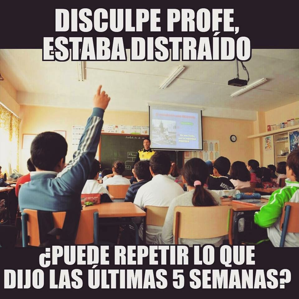 Mis Imágenes Chistosas: Alumno distraído
