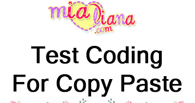 Test Coding For Copy Paste