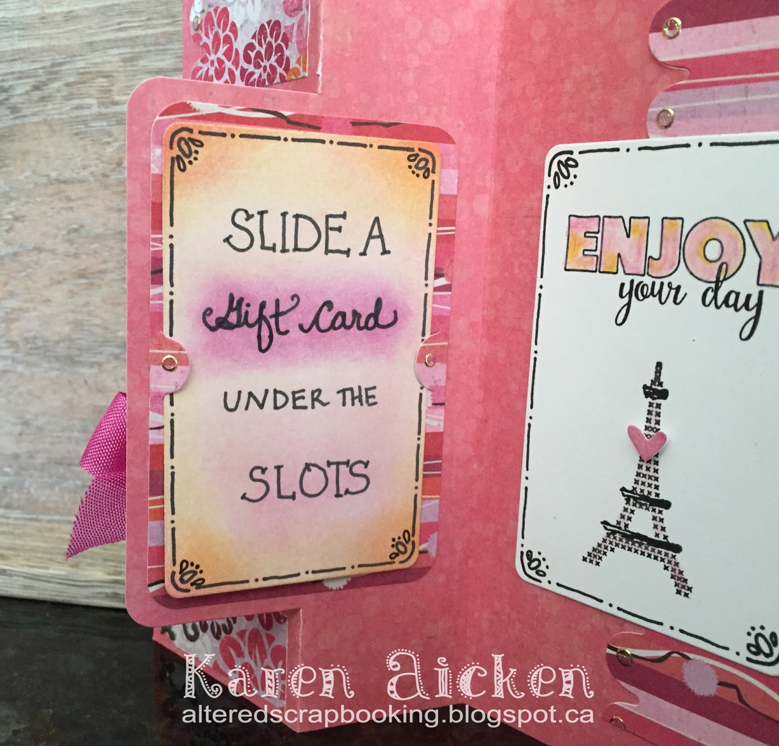 Altered Scrapbooking: Rectangle Pull Gift Card Holder