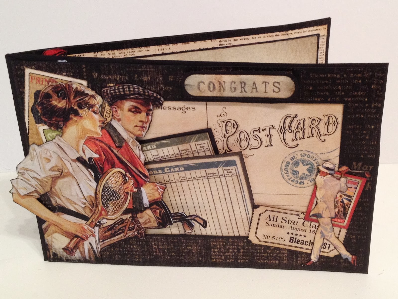 Good Ol Sport card tutorial - Graphic 45 DT project | annes ...