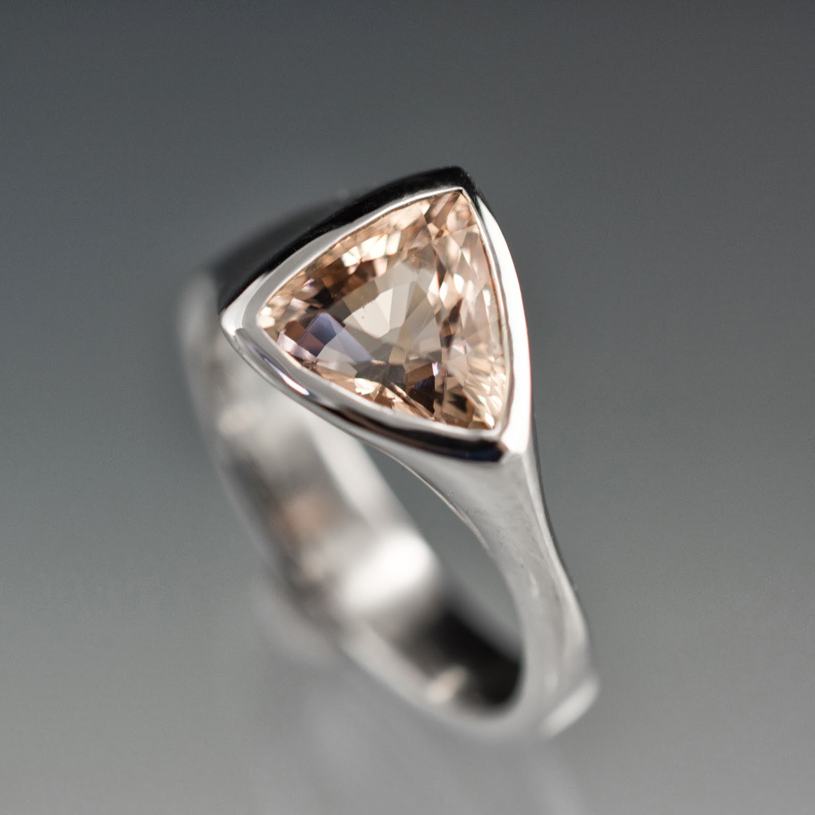 Morganite Tetra Palladium Ring – Nodeform
