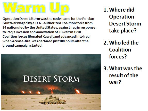 Students of History: Daily Warm Up Question for ALL of World History!